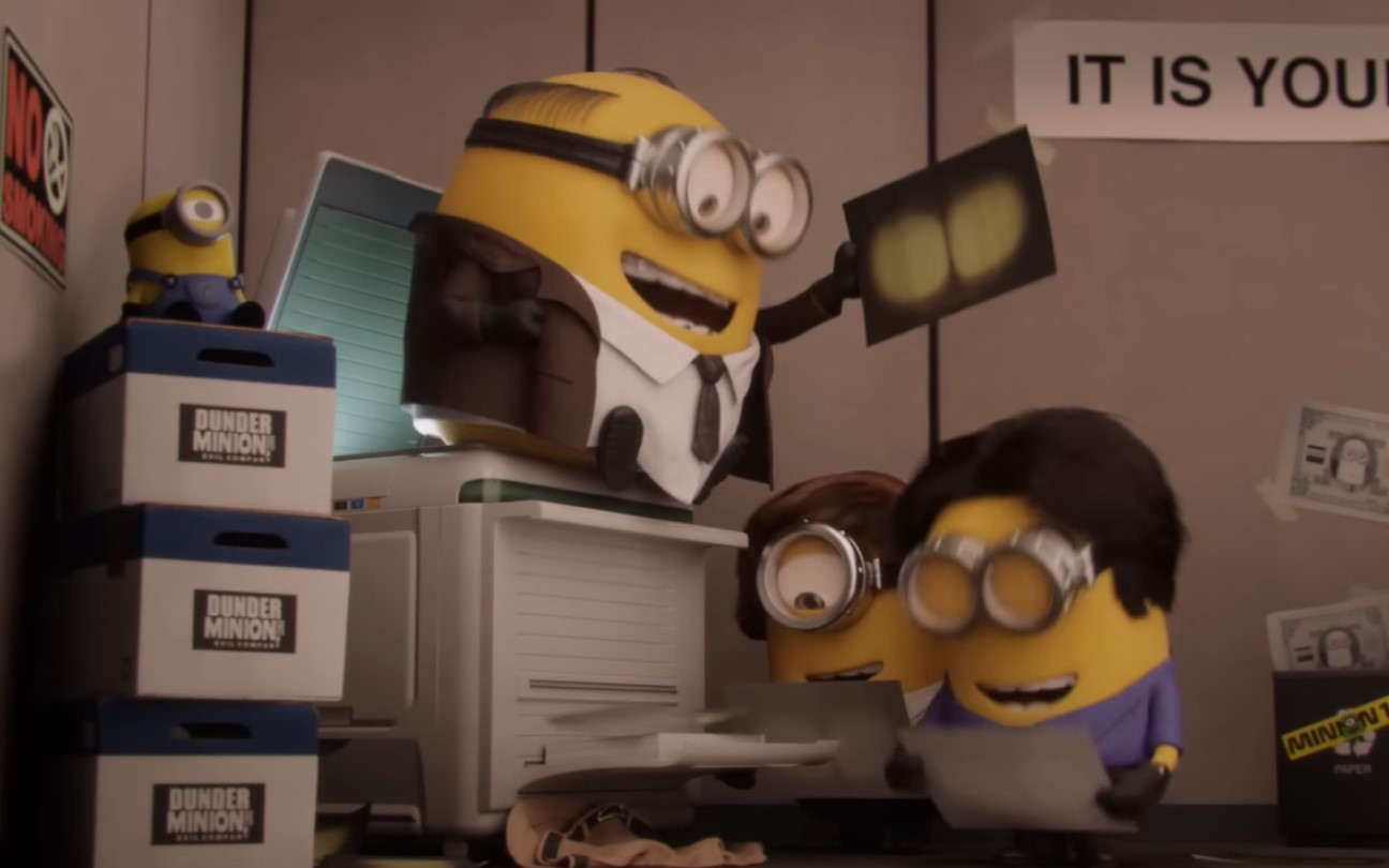 Steve Carell: Minions fazem crossover com The Office - Tangerina
